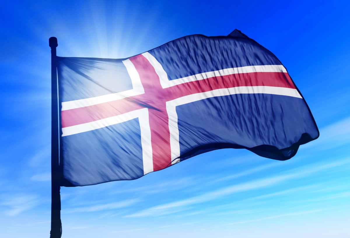 Iceland Flag Flag Of Iceland Merry Christmas And Happy New Vector